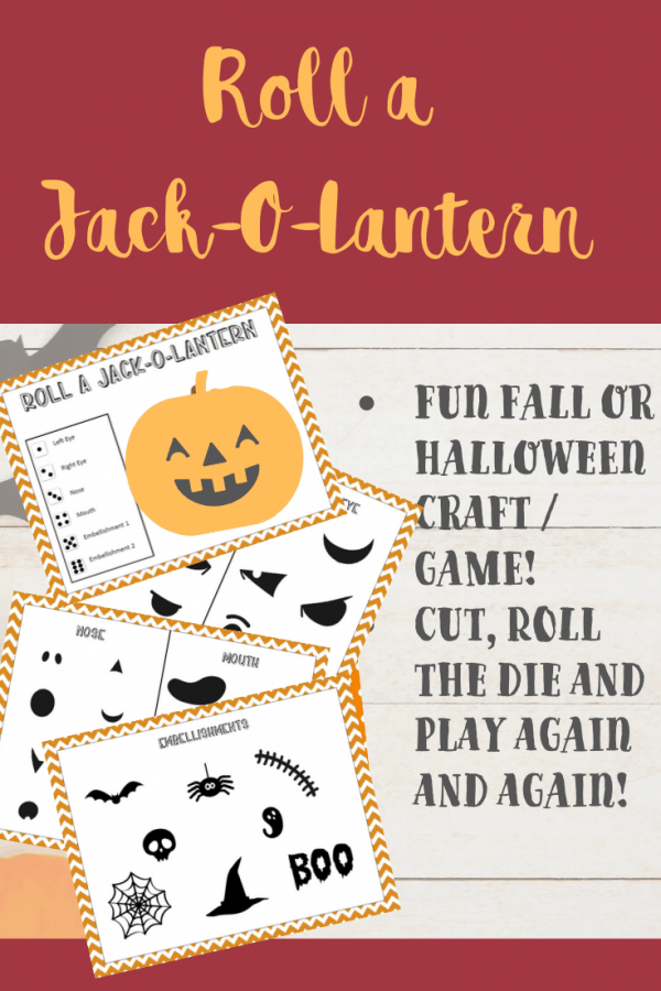 Roll a Jack O Lantern Printable Game - Views From a Step Stool