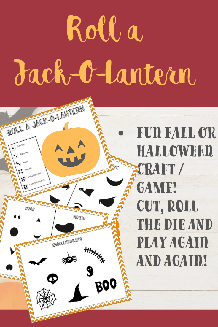 Roll a Jack O Lantern Printable Game - Views From a Step Stool