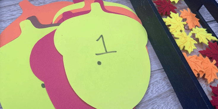 Fall Clip Counting Busy Bag - Views From a Step Stool