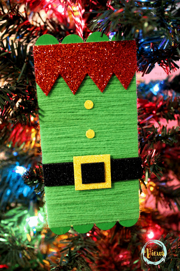 Popsicle Stick Wrapped Elf Ornament Craft for Kids - Views From a Step ...