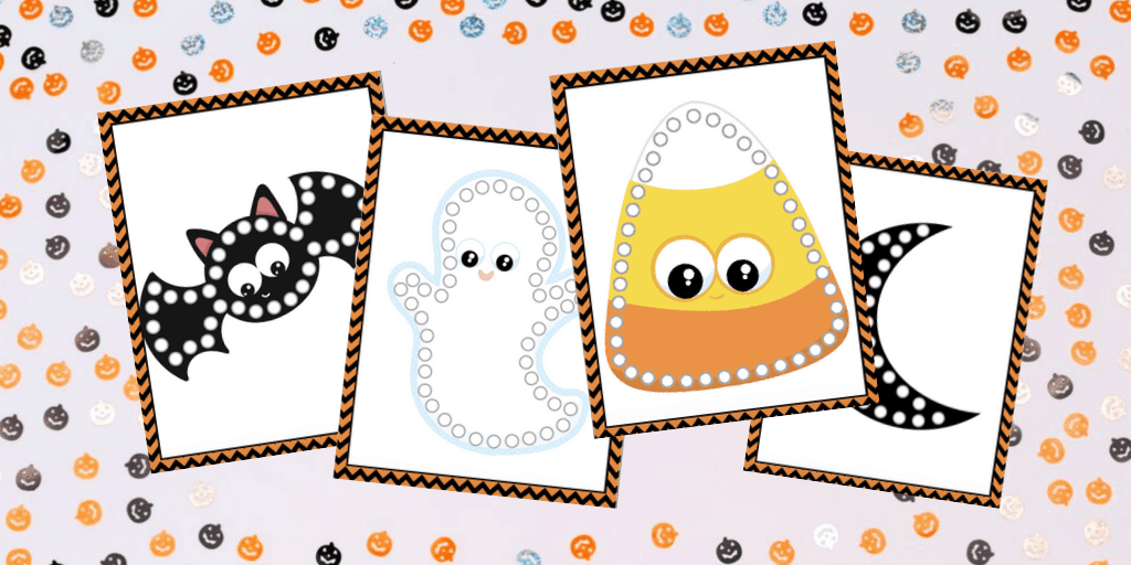Free Printable Halloween Lacing Cards - Views From a Step Stool