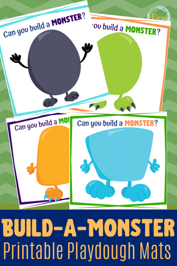 Build a Monster Playdough Mats to Print - Views From a Step Stool