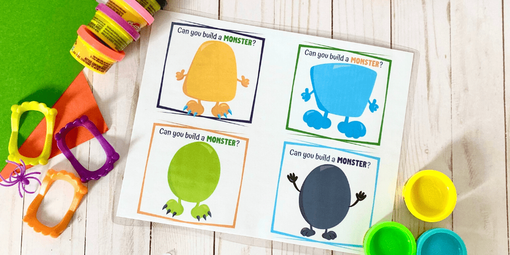Build a Monster Playdough Mats to Print - Views From a Step Stool