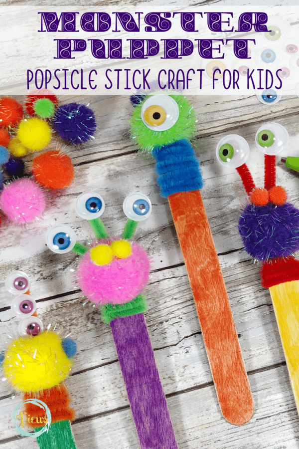 Monster DIY Bookmark Craft for Kids - Views From a Step Stool
