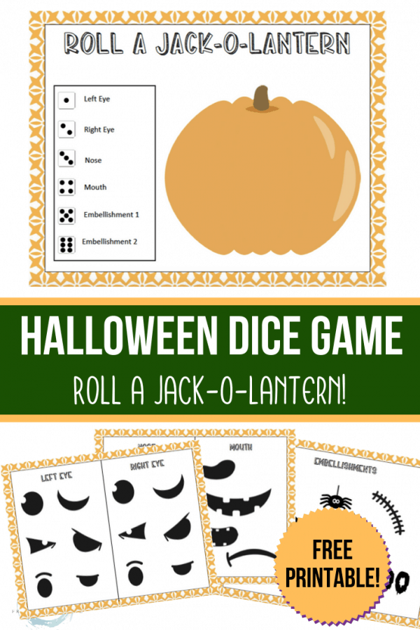 Roll a Jack O Lantern Printable Game - Views From a Step Stool
