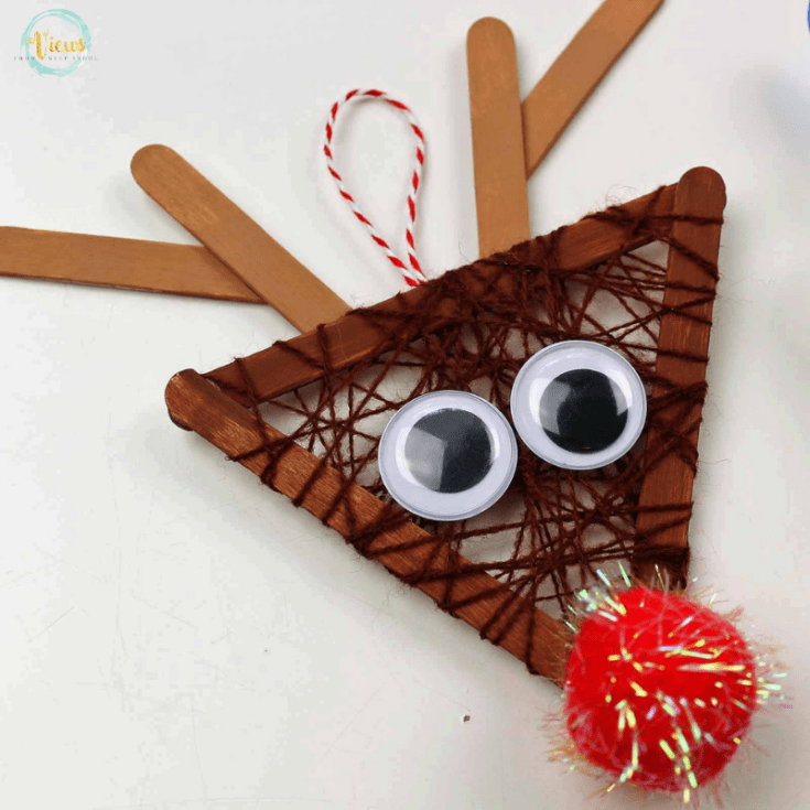 String Rudolph Ornament Craft for Kids - Views From a Step Stool