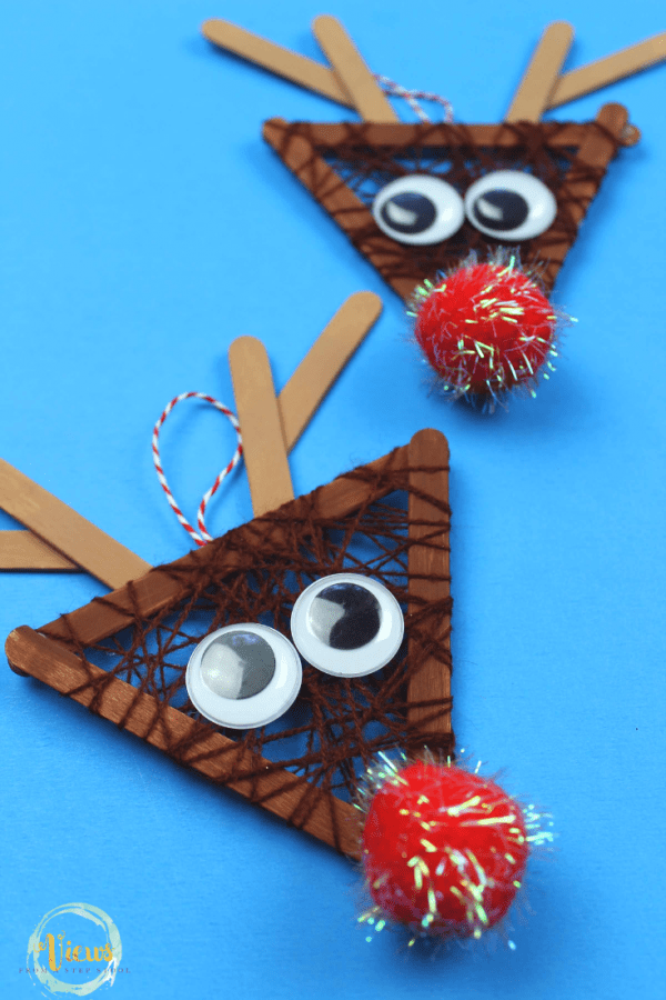 String Rudolph Ornament Craft for Kids - Views From a Step Stool