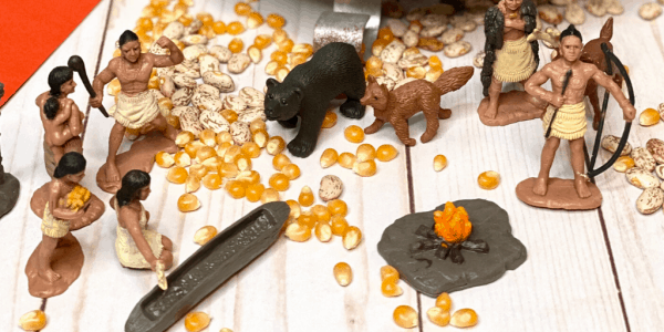 Thanksgiving Sensory Bin: Native American and Pilgrim Small World ...