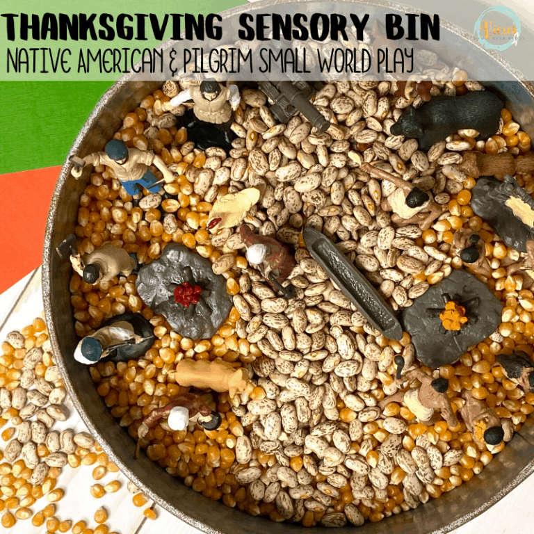 Thanksgiving Sensory Bin: Native American and Pilgrim Small World ...