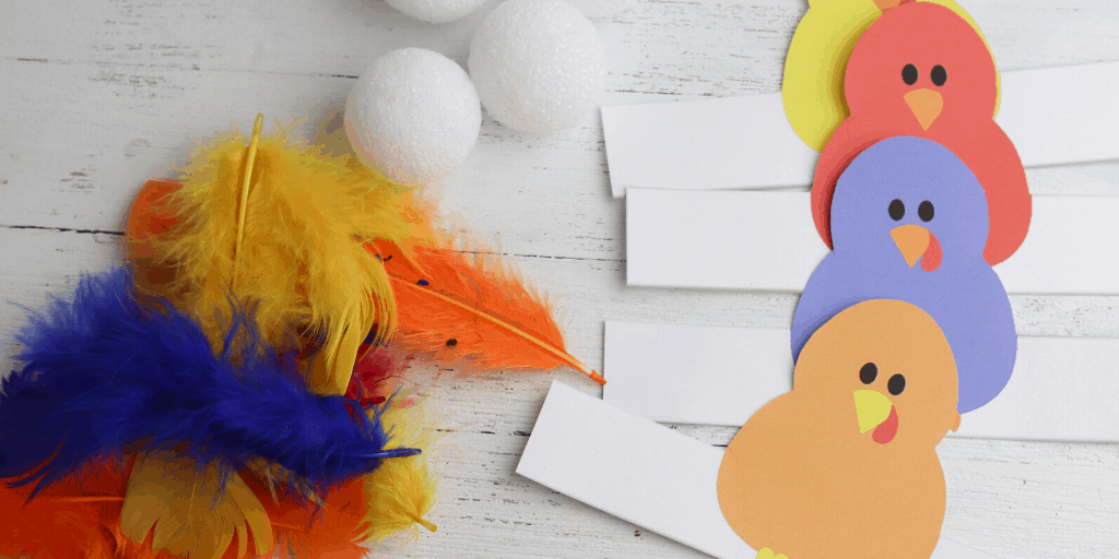 Color Matching Turkey Feather Game - Views From a Step Stool