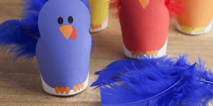 Color Matching Turkey Feather Game - Views From a Step Stool