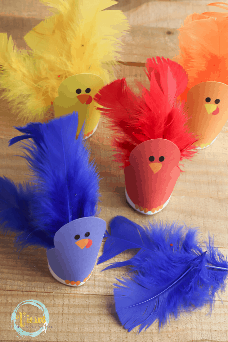 Color Matching Turkey Feather Game - Views From a Step Stool