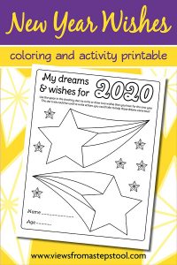 New Years Resolution Coloring Page for Kids - Views From a Step Stool
