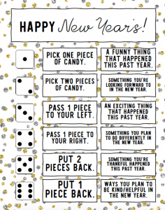 Printable New Years Dice Game for Families - Views From a Step Stool