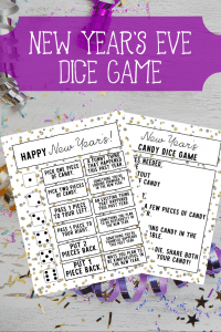 Printable New Years Dice Game for Families - Views From a Step Stool