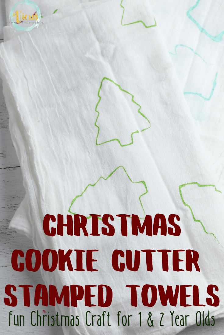 Stamped Tea Towel Christmas Craft for 1 and 2 Year Olds - Views From a ...