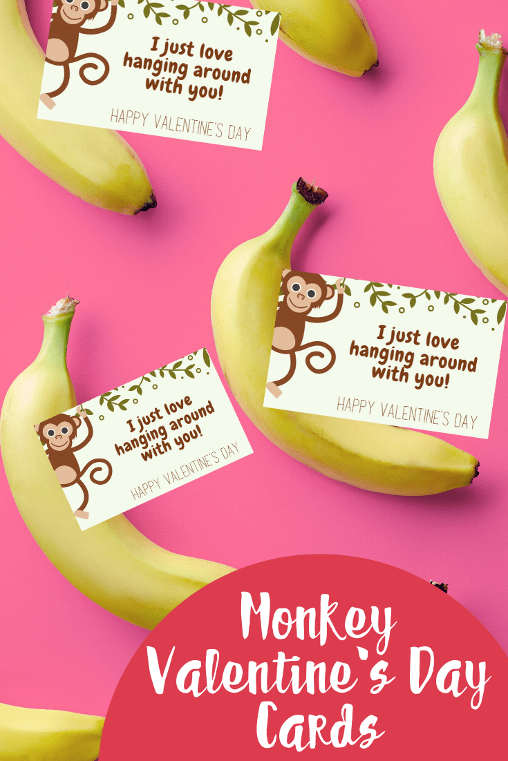 Printable Monkey Valentines Day Cards for Kids - Views From a Step Stool