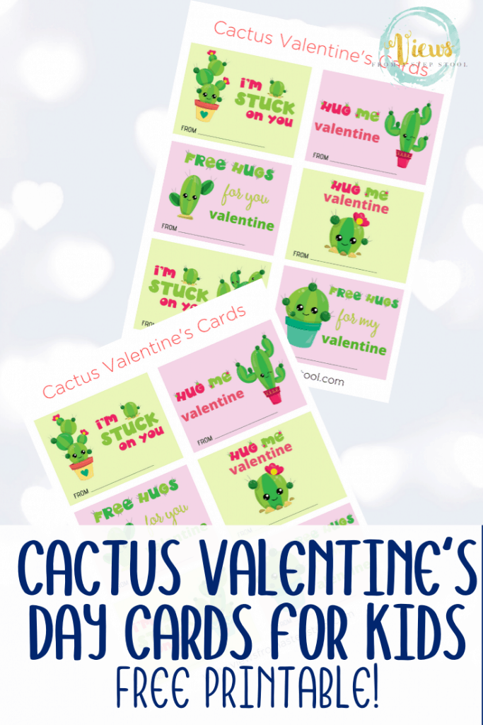 Printable Cactus Valentines Day Cards - Views From a Step Stool