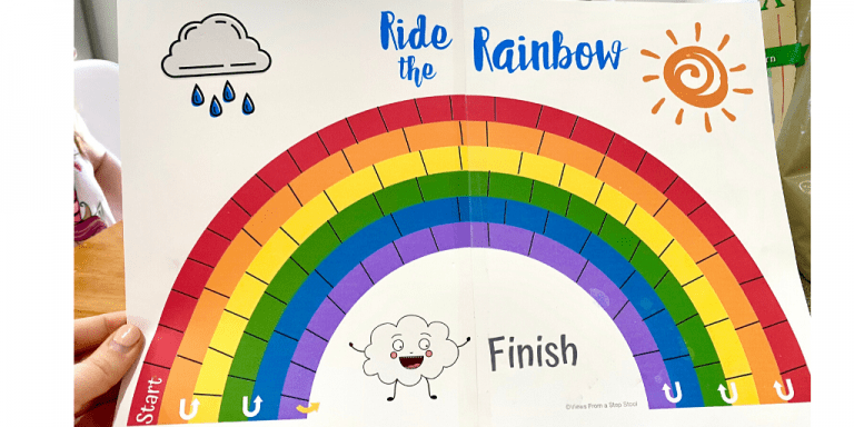Ride the Rainbow Board Game Printable - Views From a Step Stool