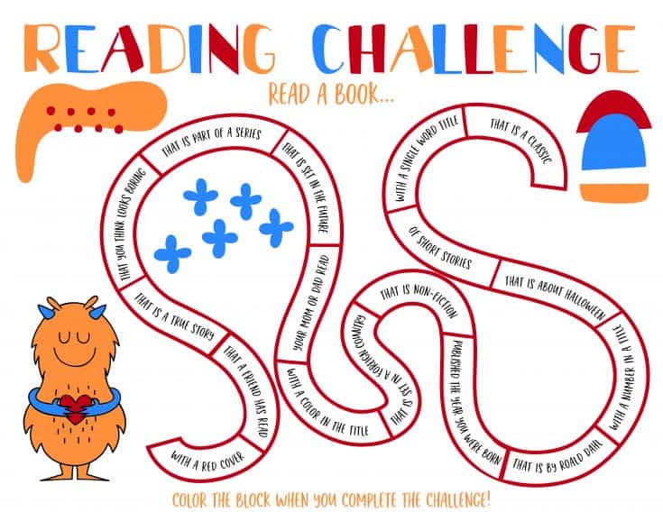 Reading Bookmarks Printable + Reading Challenge Game for Kids - Views ...