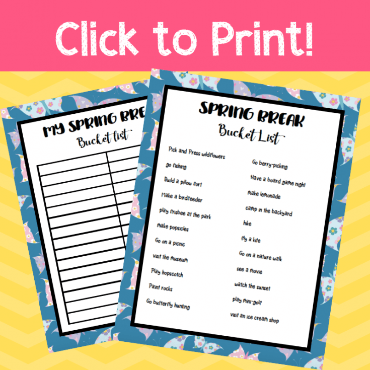 Spring Break Bucket List - Views From a Step Stool