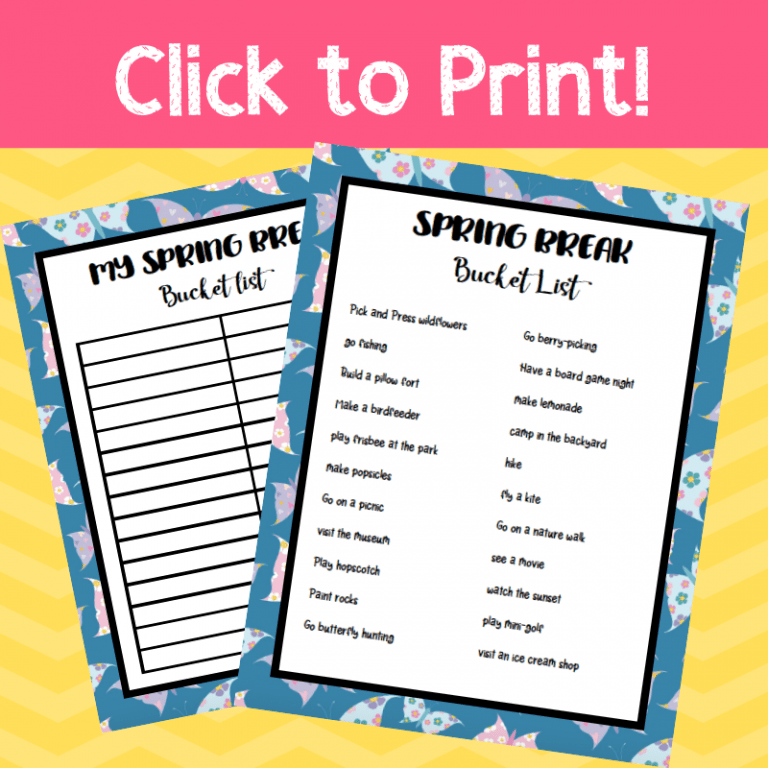 Spring Break Bucket List - Views From a Step Stool