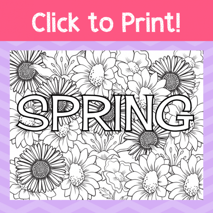 Spring Coloring Page: Great for Kids or Adults - Views From a Step Stool
