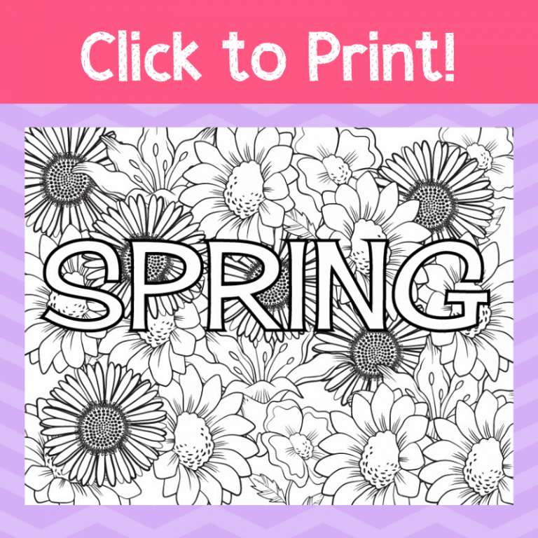 Spring Coloring Page: Great for Kids or Adults - Views From a Step Stool