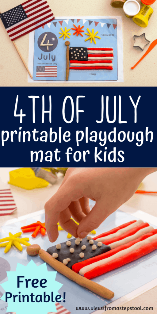 4th of July Playdough Mat Printable for Kids - Views From a Step Stool