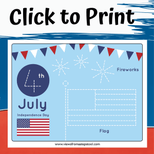 4th of July Playdough Mat Printable for Kids - Views From a Step Stool