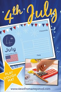 4th of July Playdough Mat Printable for Kids - Views From a Step Stool