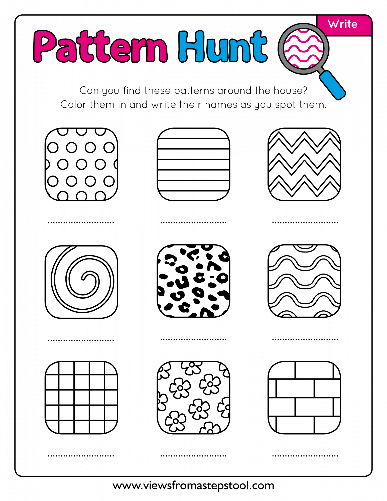 Pattern Scavenger Hunt - Views From a Step Stool