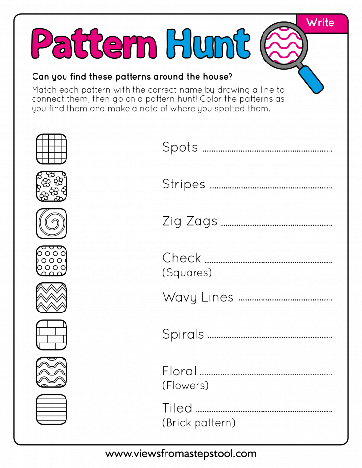 Pattern Scavenger Hunt - Views From a Step Stool