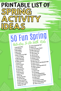 50 Spring Activity Ideas {Printable List} - Views From a Step Stool