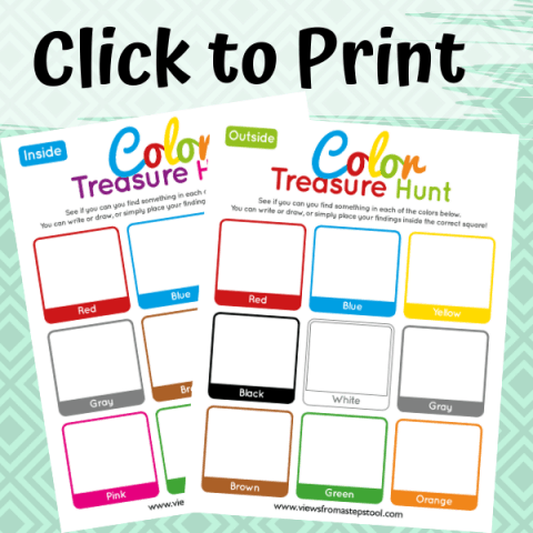 Printable Color Scavenger Hunt for Kids - Views From a Step Stool