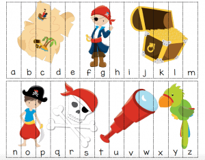 Pirate Printable Alphabet Puzzle for Kids - Views From a Step Stool