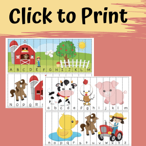 Farm Printable Alphabet Puzzle with Uppercase and Lowercase - Views ...