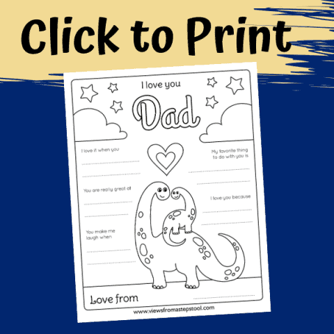 I Love Dad Coloring Page - Free Printable - Views From a Step Stool