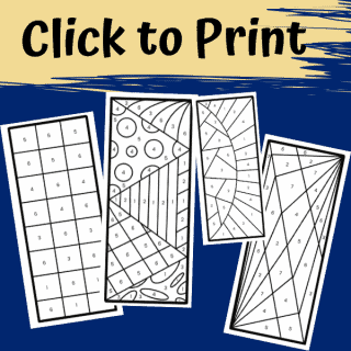 Color by Number Printable Bookmarks - Views From a Step Stool