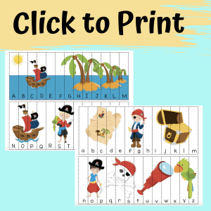 Pirate Printable Alphabet Puzzle for Kids - Views From a Step Stool