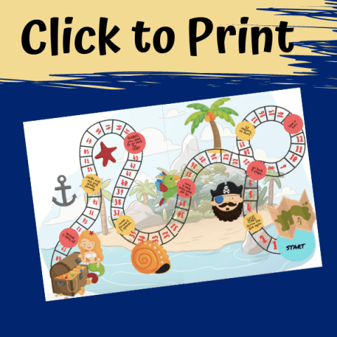 Pirates and Mermaid Printable Board Game: Treasure Quest - Views From a ...