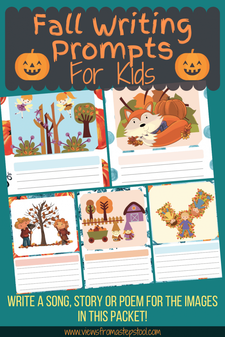 Fall Writing Prompts Printable Pages for Kids - Views From a Step Stool