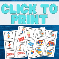 Printable Circus Matching Game for Toddlers and Preschoolers - Views ...