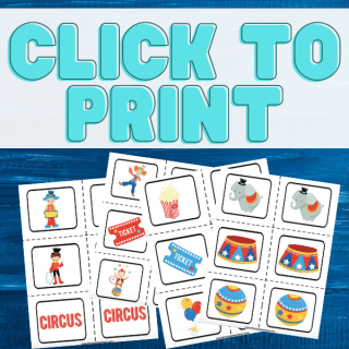 Printable Circus Matching Game for Toddlers and Preschoolers - Views ...