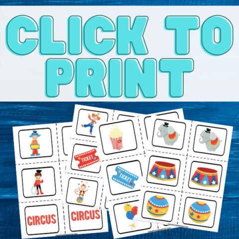 Printable Circus Matching Game for Toddlers and Preschoolers - Views ...
