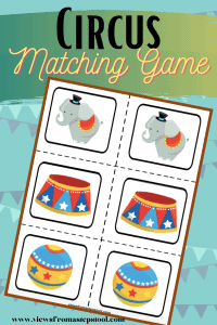 Printable Circus Matching Game for Toddlers and Preschoolers - Views ...