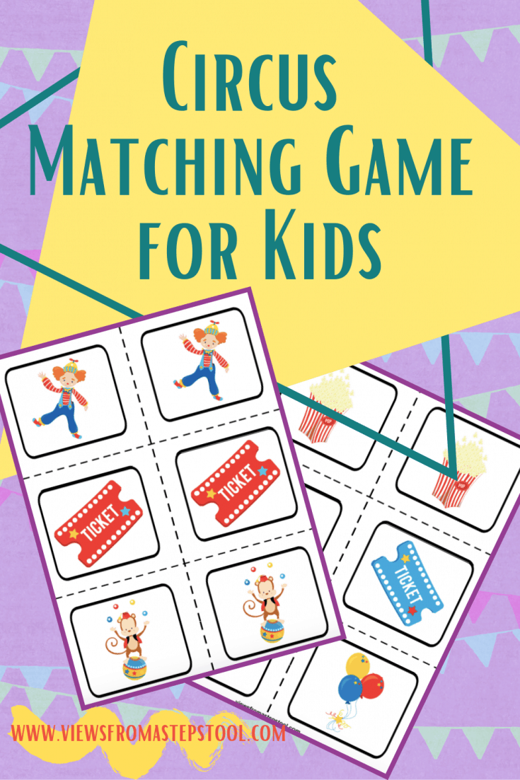 Printable Circus Matching Game for Toddlers and Preschoolers - Views ...