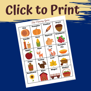 Printable Fall Matching Game - Views From a Step Stool