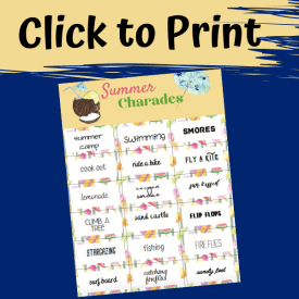 Summer Charades Printable Game - Views From a Step Stool