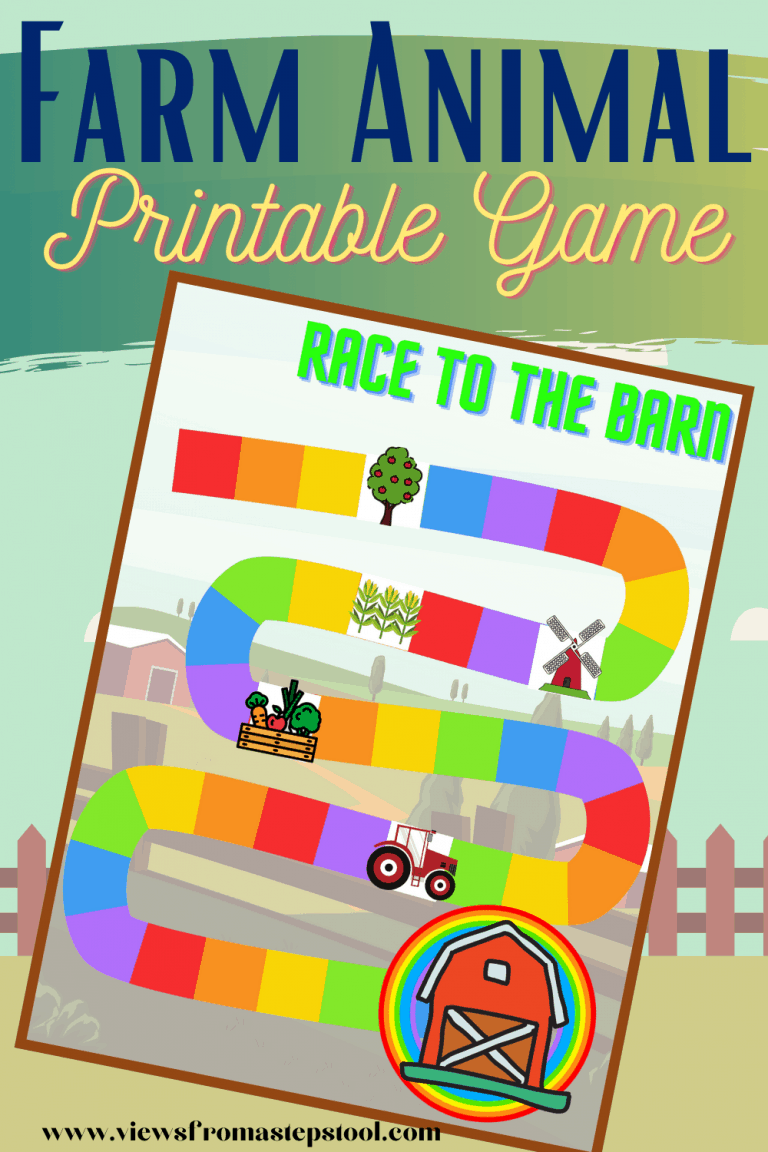 Printable Farm Animal Board Game - Views From a Step Stool